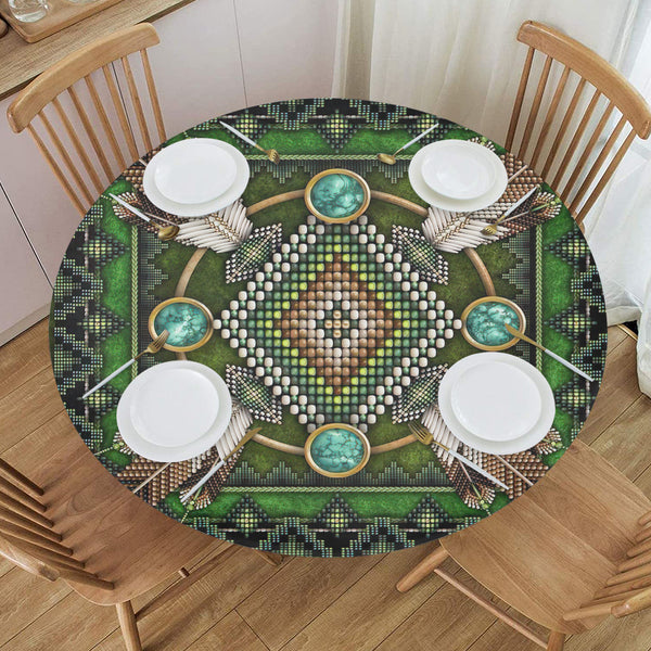 GB-NAT00023 Pattern Native American Round Table Set – Powwow Store