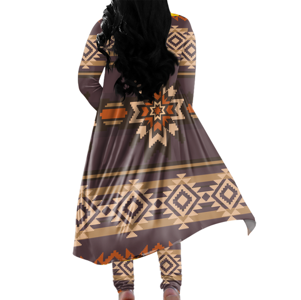 CLP00020 Tribe Design Native American Cardigan Coat Long Pant Set ...