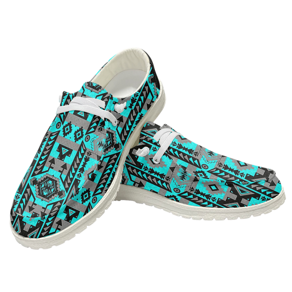 GB-NAT00626 Pattern Native Lace Up Loafers – Powwow Store