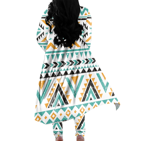 CLP00036 Tribe Design Native American Cardigan Coat Long Pant Set ...