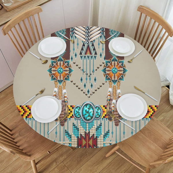 GB-NAT00069 Pattern Native American Round Table Set – Powwow Store