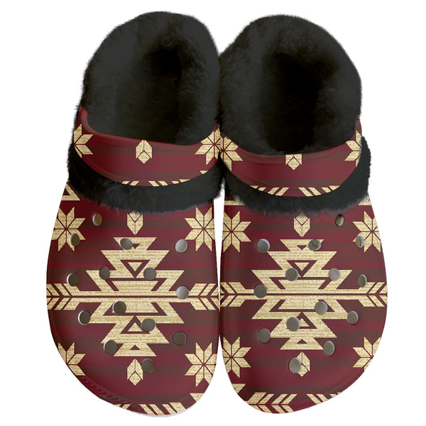 GB-HS00025 Native American Classic Clogs with Fleece Shoes – Powwow Store