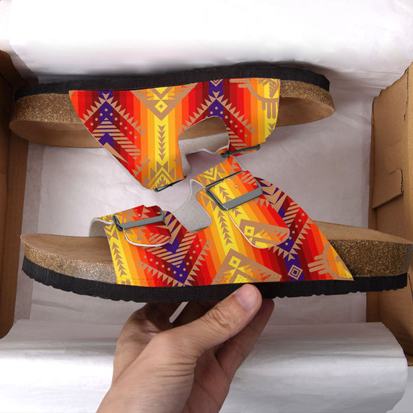 250325M10v7 Native American Classic Double-Strap Sandals – Powwow Store