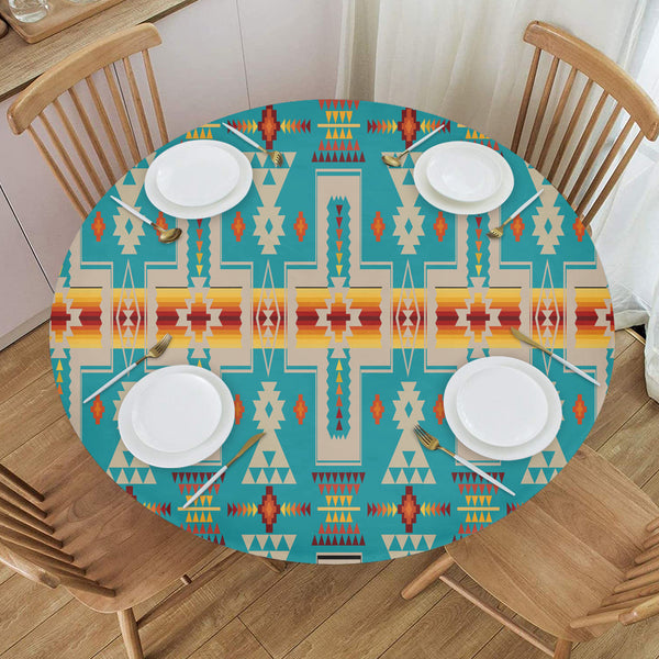 GB-NAT00062-05 Pattern Native American Round Table Set – Powwow Store