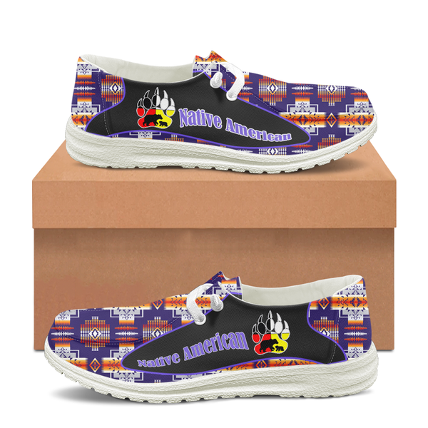 LUR0008 Pattern Native Lace Up Loafers – Powwow Store