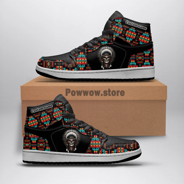 JDS0127 Pattern Native American Shoes – Powwow Store