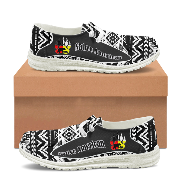 LUR0015 Pattern Native Lace Up Loafers – Powwow Store