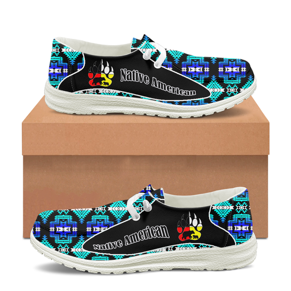 LUR0016 Pattern Native Lace Up Loafers – Powwow Store