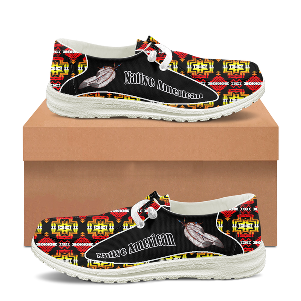 LUR0018 Pattern Native Lace Up Loafers – Powwow Store