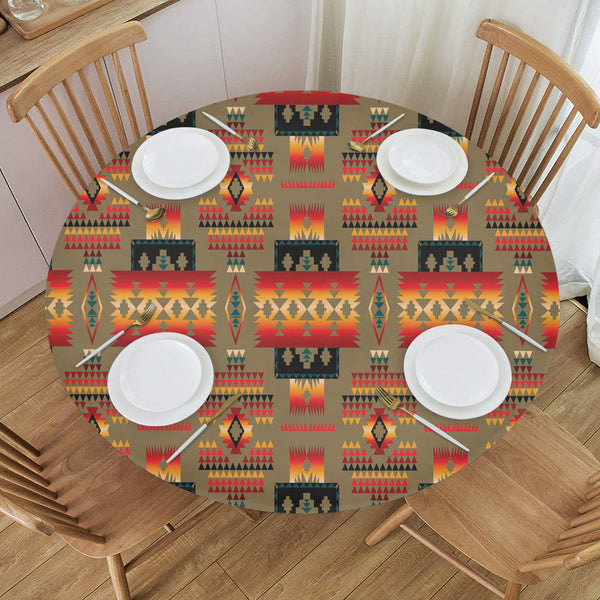 GB-NAT00046-04 Pattern Native American Round Table Set – Powwow Store