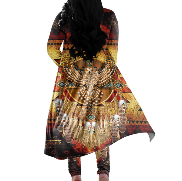 GB-NAT00068B Tribe Design Native American Cardigan Coat Long Pant Set ...