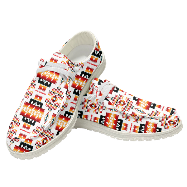 GB-NAT00075 Pattern Native Lace Up Loafers – Powwow Store
