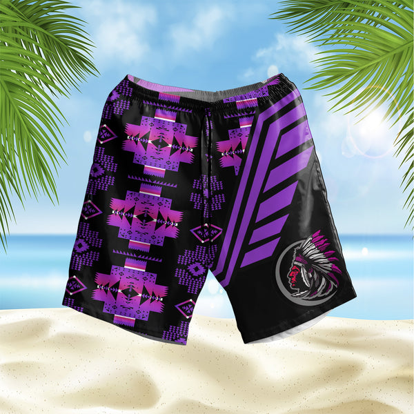 GB-HS00084 Pattern Native Hawaiian Shorts – Powwow Store