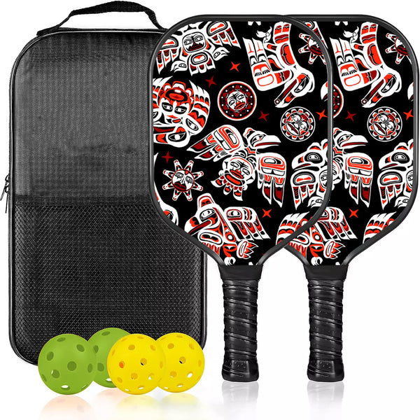 Animals in Northwest Native American Pickleball Racket – Powwow Store