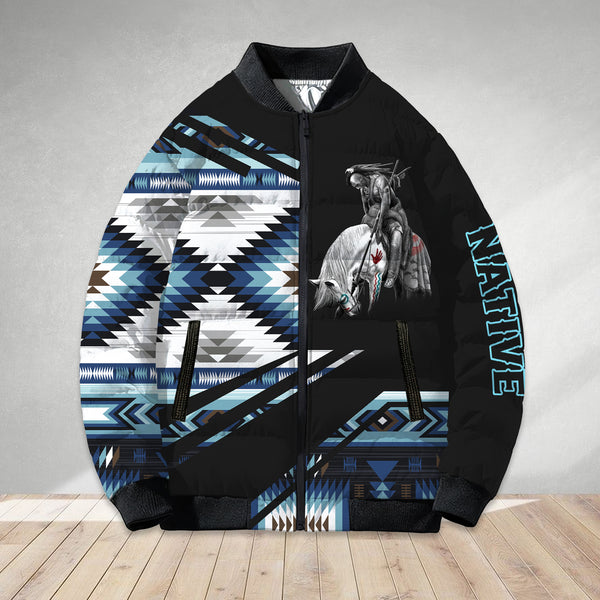 BB250214M08 Trail of Tear Native American Bomber Puffer Jacket – Powwow ...