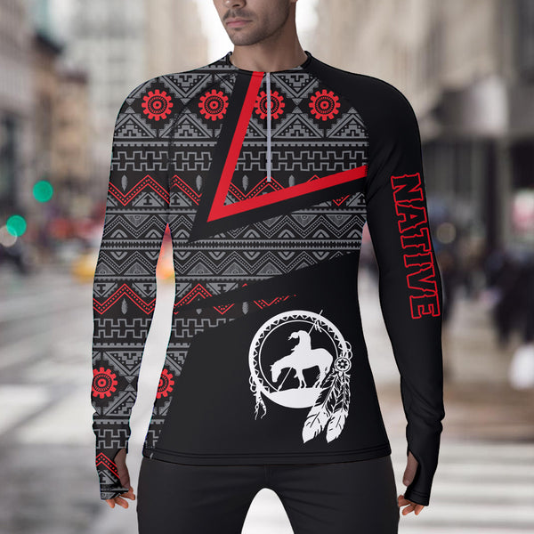 CS250227M01 Trail of Tear Native American Men Thumb Hole Compression S ...