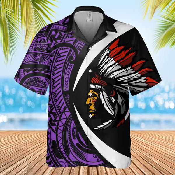 DS250812M03v2 Chief Native American Hawaiian Shirt 3D – Powwow Store