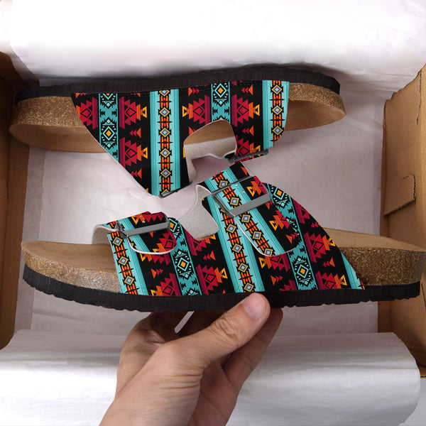 GB-HW0011313 Native American Classic Double-Strap Sandals – Powwow Store