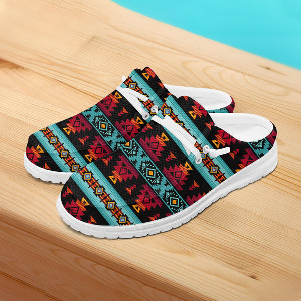 GB-HW0011313 Pattern Native American Mesh Dude Shoes – Powwow Store