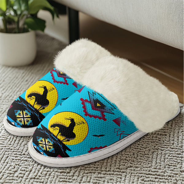 GB-NAT00026 Trail Of Tear Native American Slippers With Fur Edges ...
