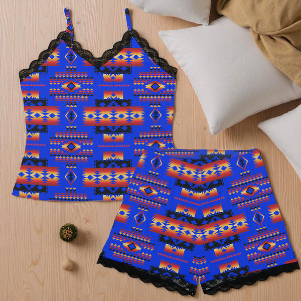 GB-NAT00046-06 Native American Women Cami Home Suit With Lace Edge ...