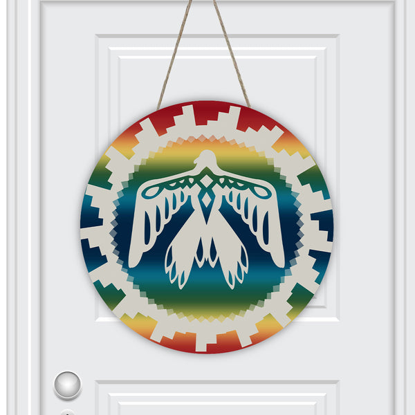 GB-NAT00077 Thunder Bird Native American Round House Number Door Hange ...