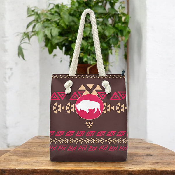 GB-NAT00161-01 Bison Native American Summer Beach Bags – Powwow Store