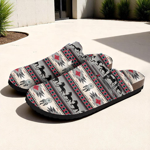 GB-NAT00245-01 Native American Classic Clog Sandals – Powwow Store