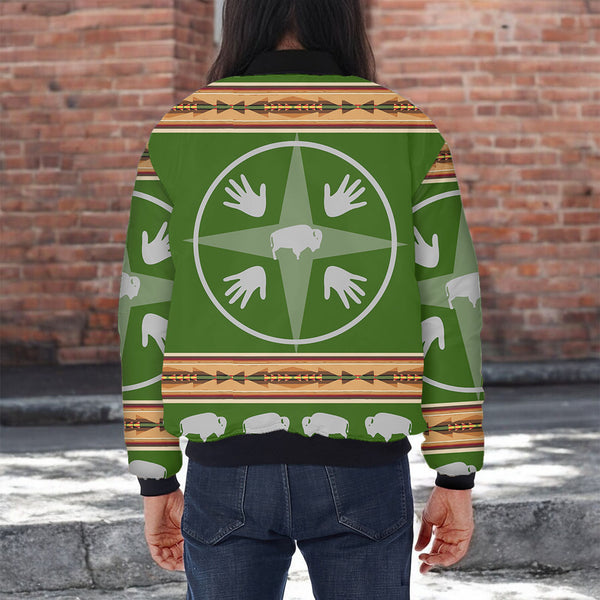 GB-NAT00264 Native American Bomber Jacket With Sleeve Pocket – Powwow Store