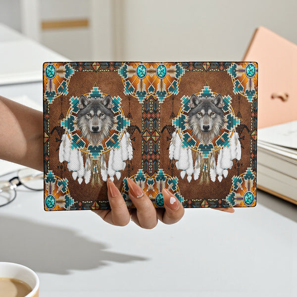 GB-NAT00446-05 Native American Leather Passport Wallet – Powwow Store