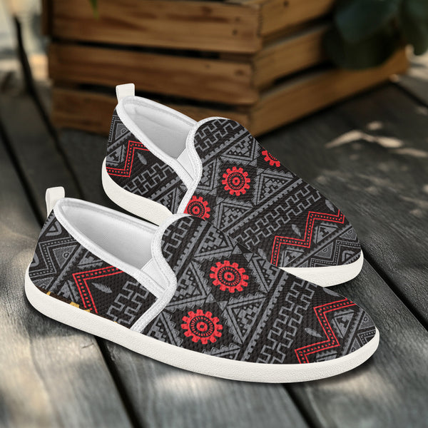 GB-NAT00595 Pattern Native American Flat Mesh Shoes – Powwow Store