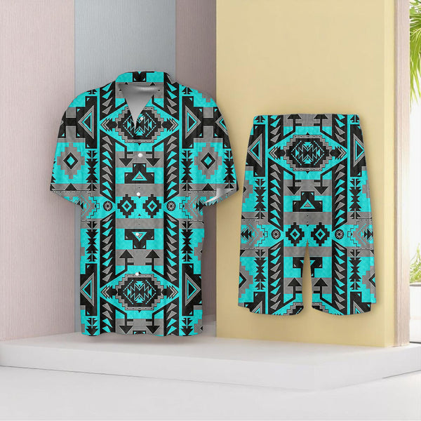 GB-NAT00626 Native American Men Imitation Silk Shirt Suit – Powwow Store