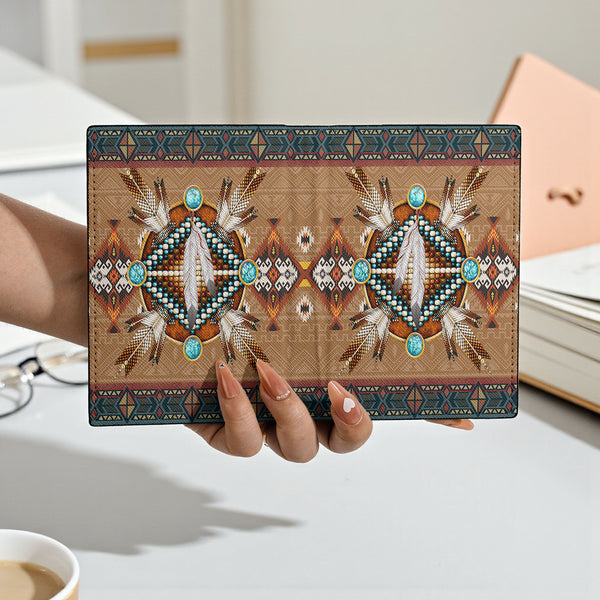 GB-NAT00640 Native American Leather Passport Wallet – Powwow Store