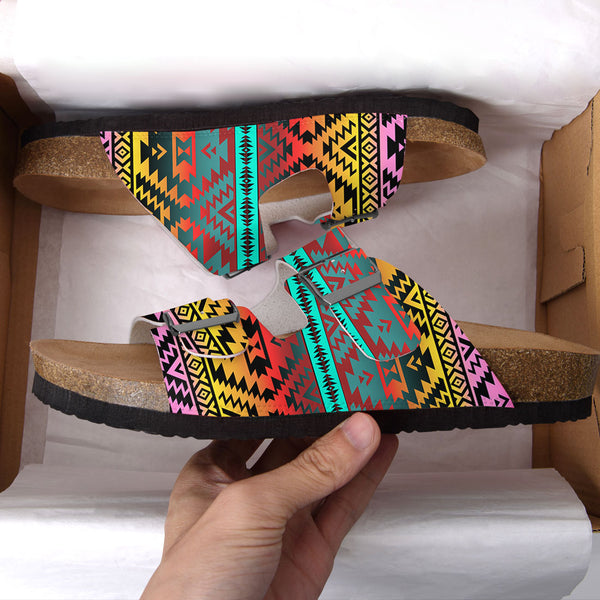 GB-NAT00689 Native American Classic Double-Strap Sandals – Powwow Store