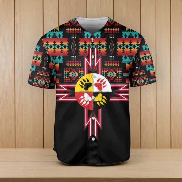 HD250522M04 Native American Baseball Jersey – Powwow Store