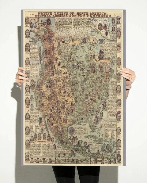 Native Tribes of North American central America and the Caribbean Maps ...