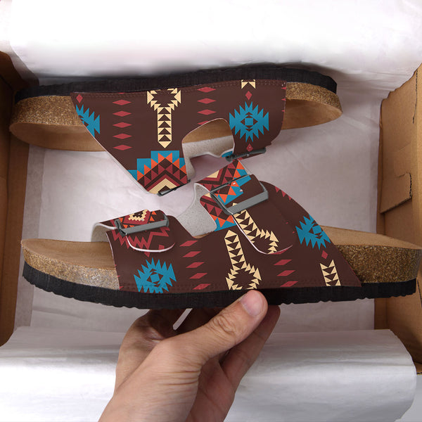 PBT-0032 Native American Classic Double-Strap Sandals – Powwow Store