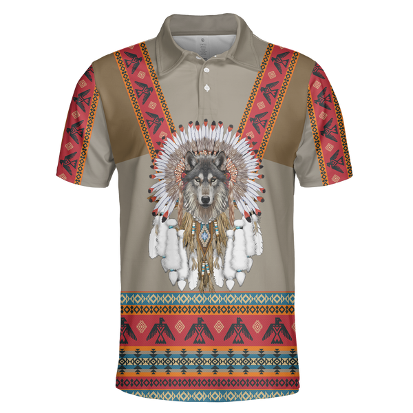 POLO0075 Native American Polo T-Shirt 3D – Powwow Store