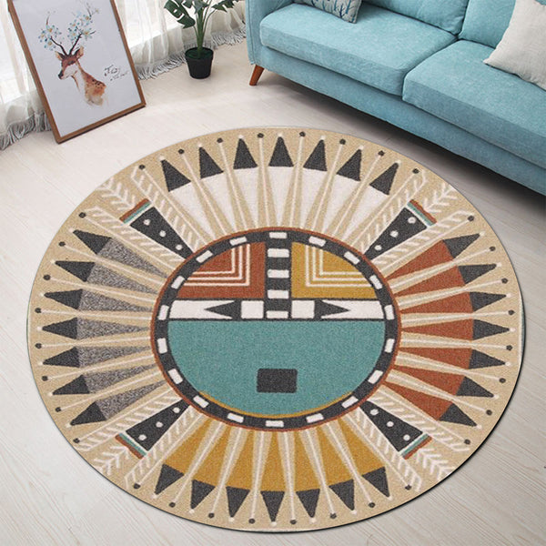RCT0001 Mandala Native American Round Carpet – Powwow Store