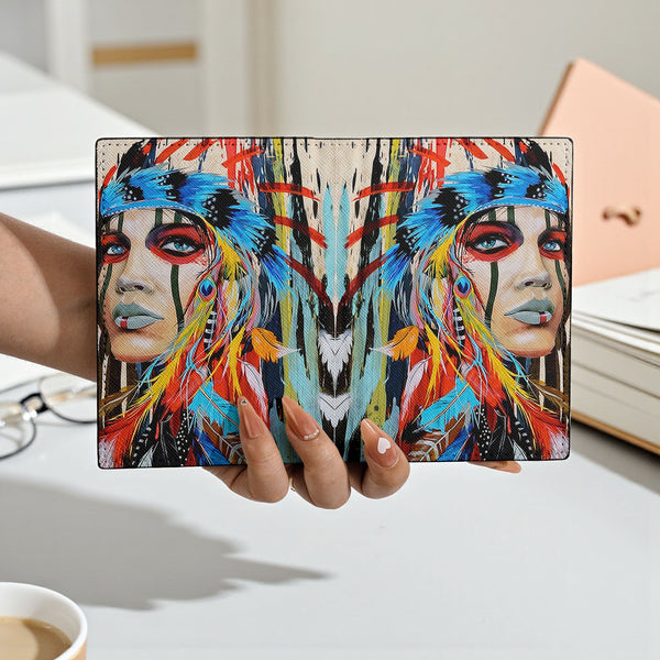 SCT0010 Native American Leather Passport Wallet – Powwow Store