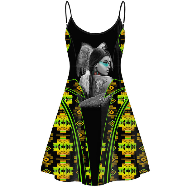 STB0015 Native American Strappy Dress – Powwow Store