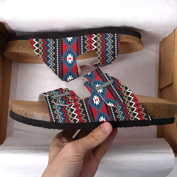 VJ250307M02 Native American Classic Double-Strap Sandals – Powwow Store