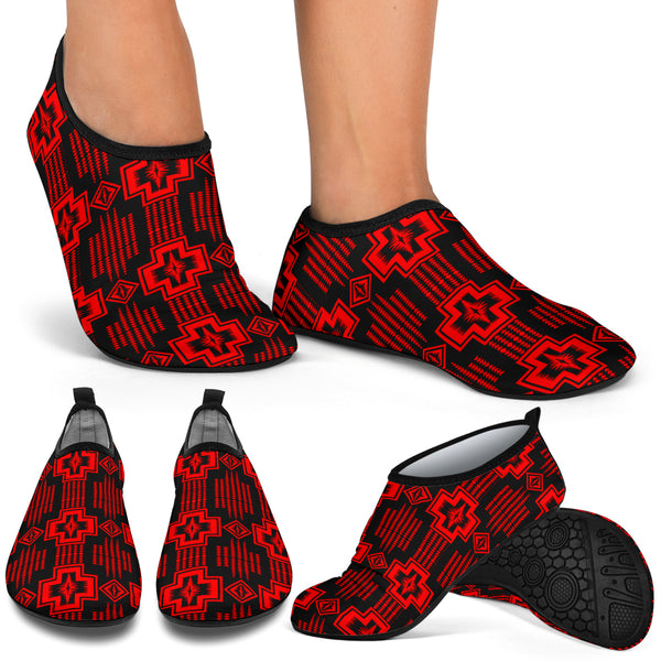 GB-HS00029 Tribe Design Native American Aqua Shoes – Powwow Store