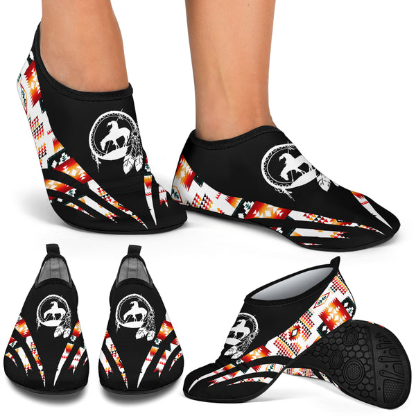 AQS0033 Tribe Design Native American Aqua Shoes – Powwow Store