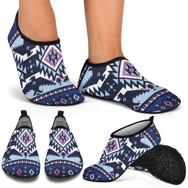 GB-HS00025 Tribe Design Native American Aqua Shoes – Powwow Store