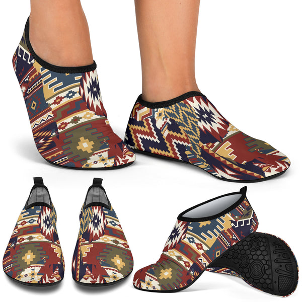 GB-HS00026 Tribe Design Native American Aqua Shoes – Powwow Store