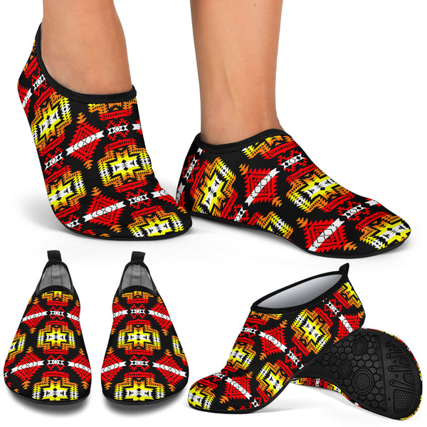 GB-NAT00656 Tribe Design Native American Aqua Shoes – Powwow Store
