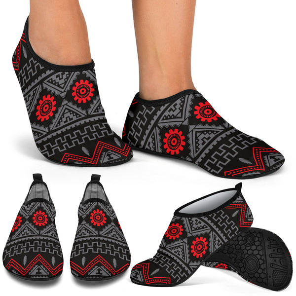 GB-NAT00595 Tribe Design Native American Aqua Shoes – Powwow Store