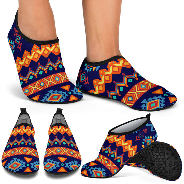 GB-HS00015 Tribe Design Native American Aqua Shoes – Powwow Store