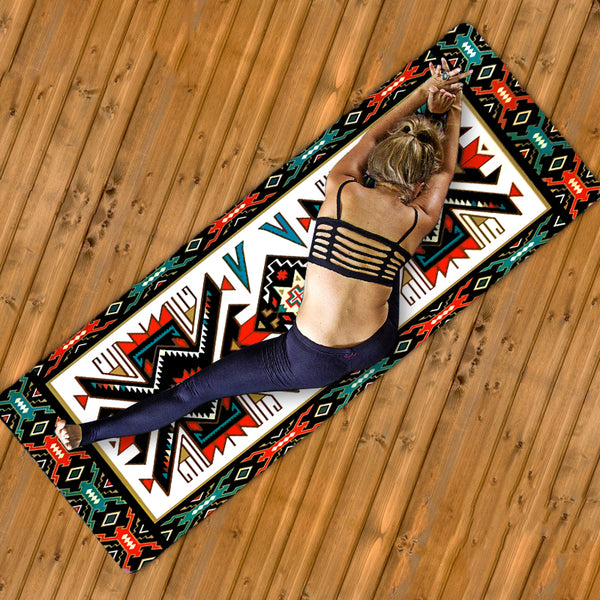 GB-NAT00049 Tribal Colorful Pattern Native American Yoga Mat – Powwow Store